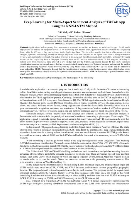 pdf deep learning for multi aspect sentiment analysis of tiktok app