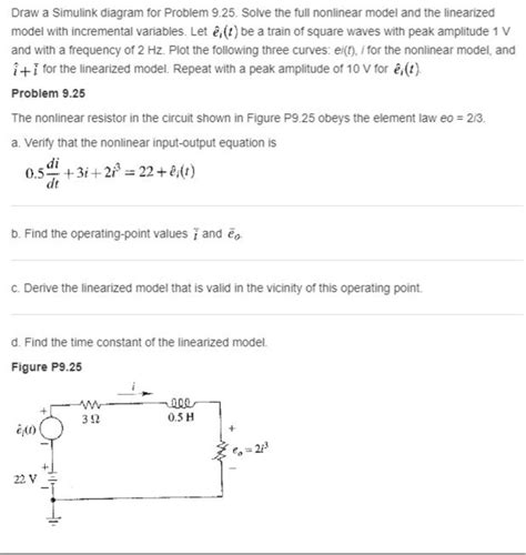 Solved Draw A Simulink Diagram For Problem Solve The Chegg