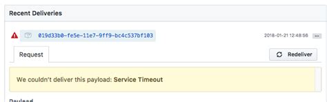 Github Webhook Error We Couldnt Deliver This Payload Service Timeout