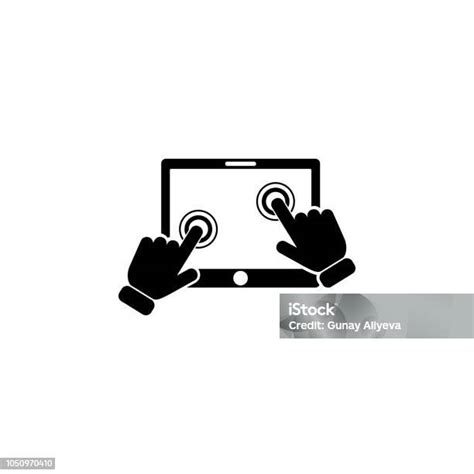 스크린 태블릿 아이콘을 클릭 합니다 터치 스크린 기술 아이콘의 요소입니다 프리미엄 품질 그래픽 디자인 아이콘입니다 웹사이트에 대 한 표지판 및 기호 컬렉션 아이콘 노트북에
