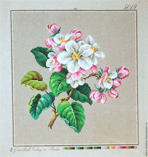 Схема вышивки Яблонька в интернет магазине на Ярмарке Мастеров Схемы для вышивки Москва