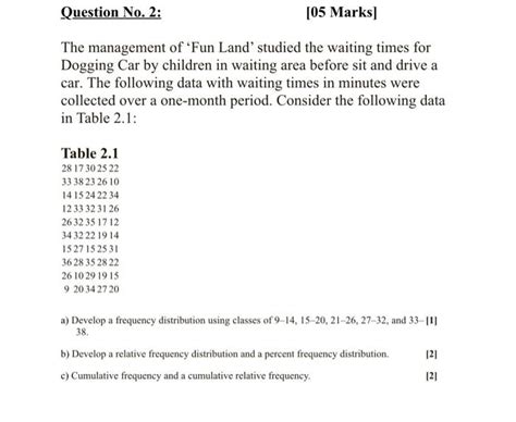 Solved Question No 2 05 Marks The Management Of Fun Land