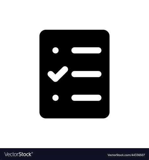 Survey Black Glyph Ui Icon Royalty Free Vector Image