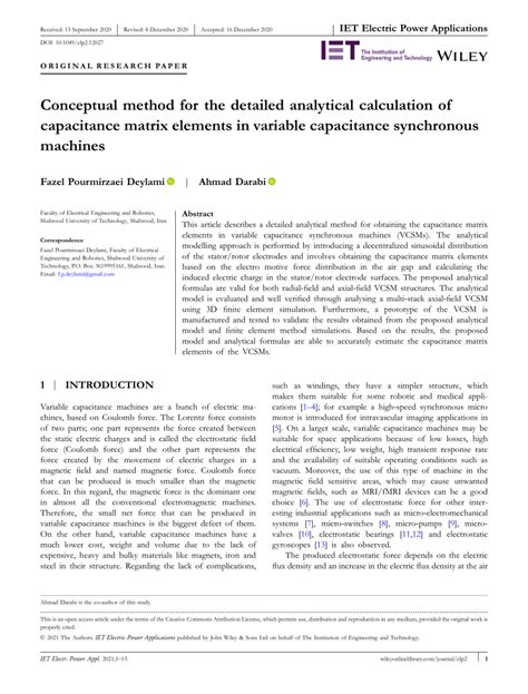 Pdf Conceptual Method For The Detailed Analytical Calculation Of Capacitance Matrix Elements