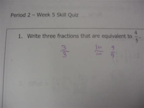 Equivalent Fractions Math Mistakes