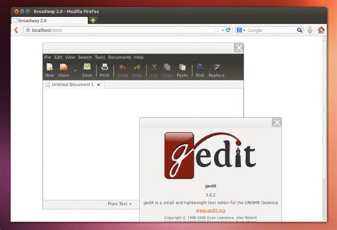 在 Ubuntu 安裝 Broadway Backend，在 Html5 瀏覽器中操控 Gtk3 應用程式（遠端桌面） G T Wang