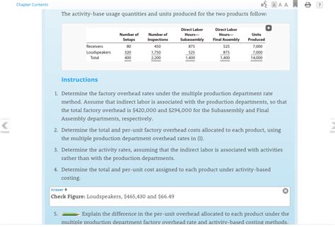 Solved Chapter 18 Activity Based Costing Chapter Contents Chegg Com