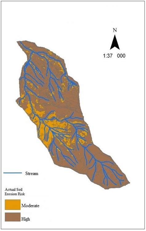 Actual Erosion Risk Map Of Study Area Download Scientific Diagram