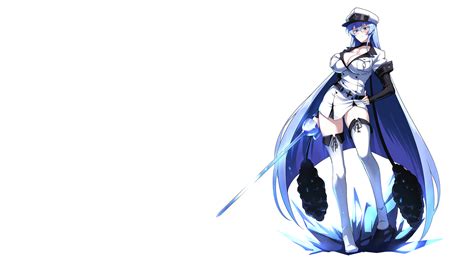 Simple Background Long Hair Anime Esdeath Akame Ga Kill Akame Ga