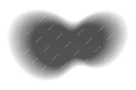 Premium Vector Halftone Dotted Shape Gradient Fluid Element Abstract Vector Spot