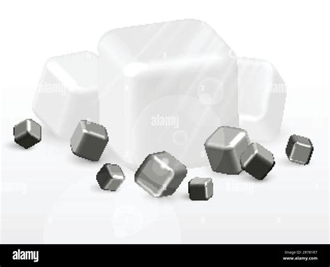3d Black And White Abstract Background With Cubes Vector Illustration Stock Vector Image And Art