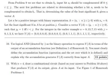 Solved From Problem 9 We See That To Obtain Bi Input Bit Ai