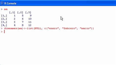 R Project Espanol Matrices Parte 1 Youtube