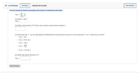 Solved For All X Values For Which It Converges The Function