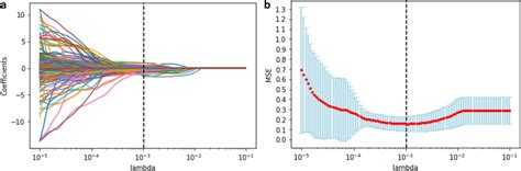 Radiomic Feature Selection Via Lasso Regression A Lasso Coefficient