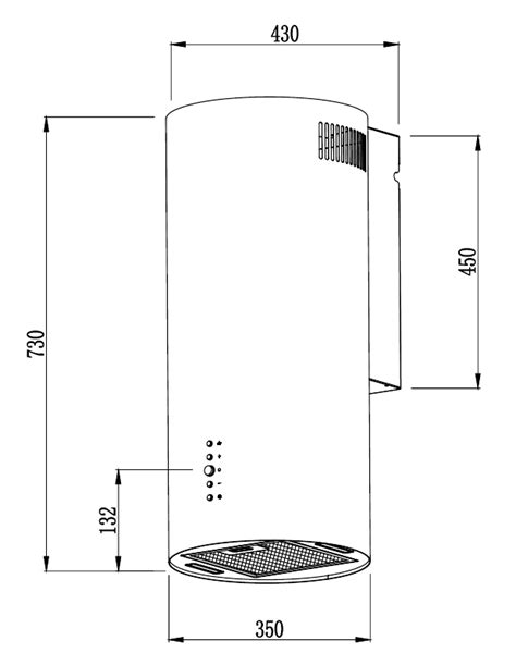Вытяжка цилиндрическая пристенная Weissgauff Gracia 70 WH купить с ...