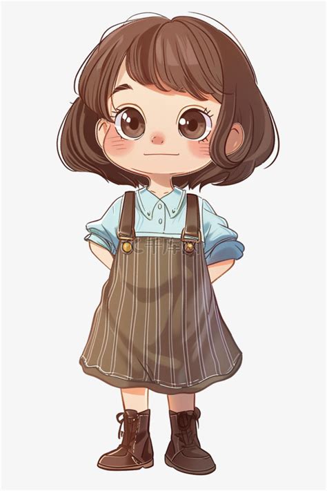 卡通手绘可爱女孩免抠元素素材图片免费下载 千库网