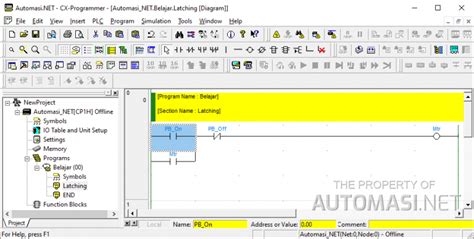 Pengenalan Fitur CX Programmer Dari PLC Omron Automasi NET