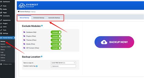 How To Backup Your Website Everest Backup Documentation