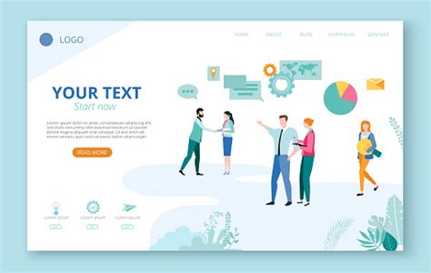 흰색 바탕에 사람 아이콘 다이어그램 및 텍스트에 대 한 공간으로 비즈니스 프로젝트에 대 한 웹 페이지 서식 파일 또는 사이트에 대 한 페이지를 방문 개념에 대한 스톡 벡터