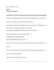 Lab PHP Global Exercises 1 Docx Lab PHP Globals Exercise Name Course And Section