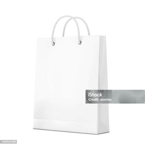 디자인을 위한 여유 공간이 있는 백서 쇼핑백 모형 3d 렌더링 가방에 대한 스톡 사진 및 기타 이미지 가방 고객 공란 Istock