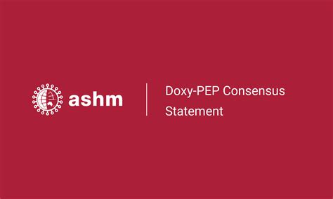 Doxy Pep Consensus Statement Ashm Health