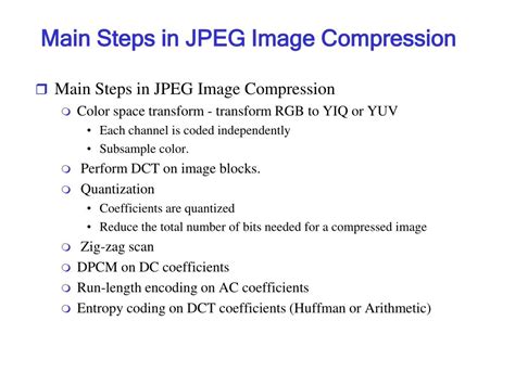 Ppt Jpeg Compression Powerpoint Presentation Free Download Id3397513