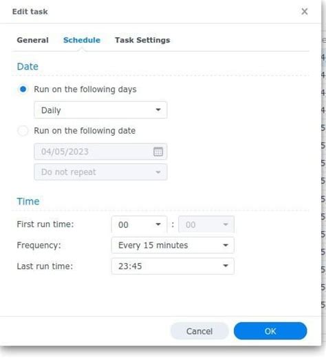 Task Scheduler Odd Behaviour Rsynology