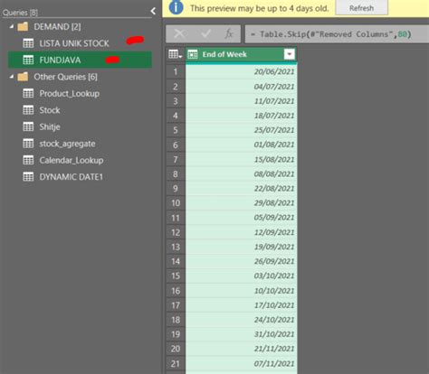 how to join 2 columns in power query from different tables one containing sku id and the other