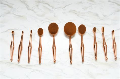 Gold Oval Makeup Brushes Rose Gold Oval Makeup Brushes Buy Oval