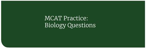 Mcat Practice Questions Biology Kaplan Test Prep