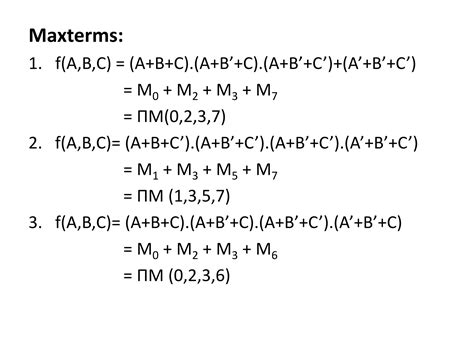SOP POS Minterm And Maxterm PPTX
