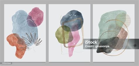 추상적인 현대적이고 현대적인 트렌디함 벡터 소셜 미디어 벽 장식 엽서 또는 브로셔 표지 디자인을 위한 창의적인 미니멀리스트 손으로 그린 삽화 세트 단일 이미지에 대한 스톡