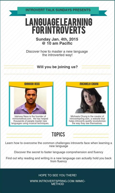 Introvert Talk Sunday Language Learning For Introverts Introvert Spring