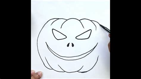 Как нарисовать тыкву на Хэллоуин 👻 How To Draw Halloween Pumpkin Easy Step By Step Youtube