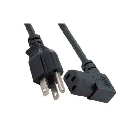 3 Prong AC To IEC Female Right Angle Power Cord 10 Foot