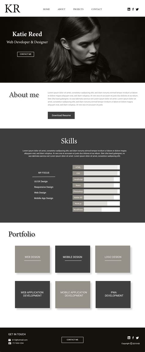 Web Developer Designer Portfolio Website Design 2 Images Behance
