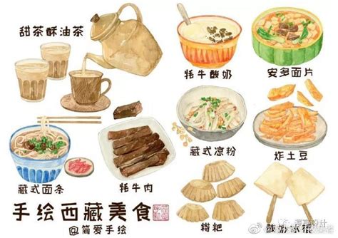 手绘的中国各地美食有你家乡的最爱吗