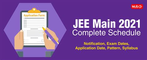 JEE Main Complete Schedule Notification Exam Dates Application Date Pattern Syllabus