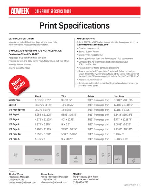 Print Specifications