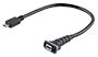 USB Micro B Panel Mount Extension Cable M F DataPro