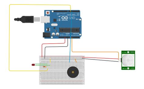 Circuit Design Alarm System Tinkercad