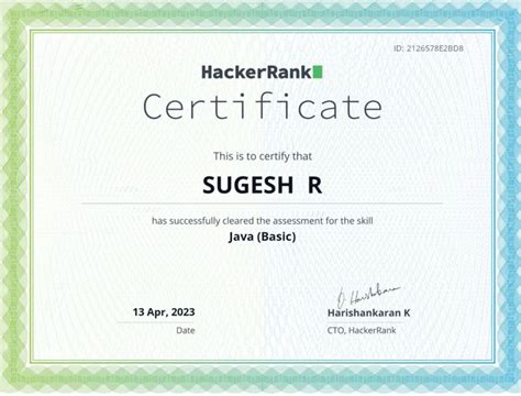 sugesh r on linkedin hackerrank java oracle snsinstitutions