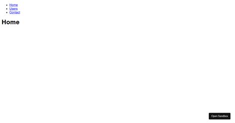 React Router Example Codesandbox