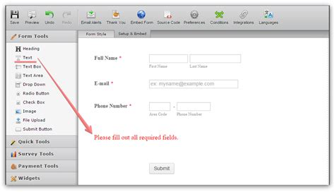 Widgets Conflicting With Required Validation Message Upon Hitting Submit