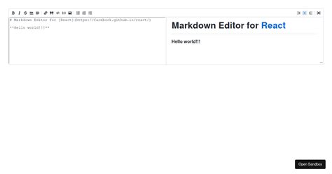 Markdown Editor For React Uiwjsreact Md Editorissues420 Codesandbox