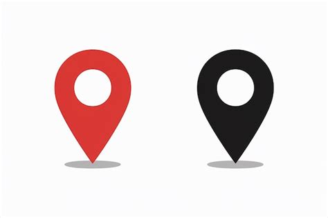 Premium Vector Two Distinct Location Markers On The Left Theres A Red Location Marker With A