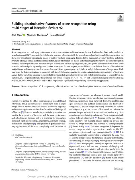 Building Discriminative Features Of Scene Recognition Using Multi Stages Of Inception Resnet V2