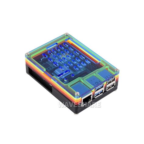 Rainbow Acrylic Case For Raspberry Pi 5 Pi Australia